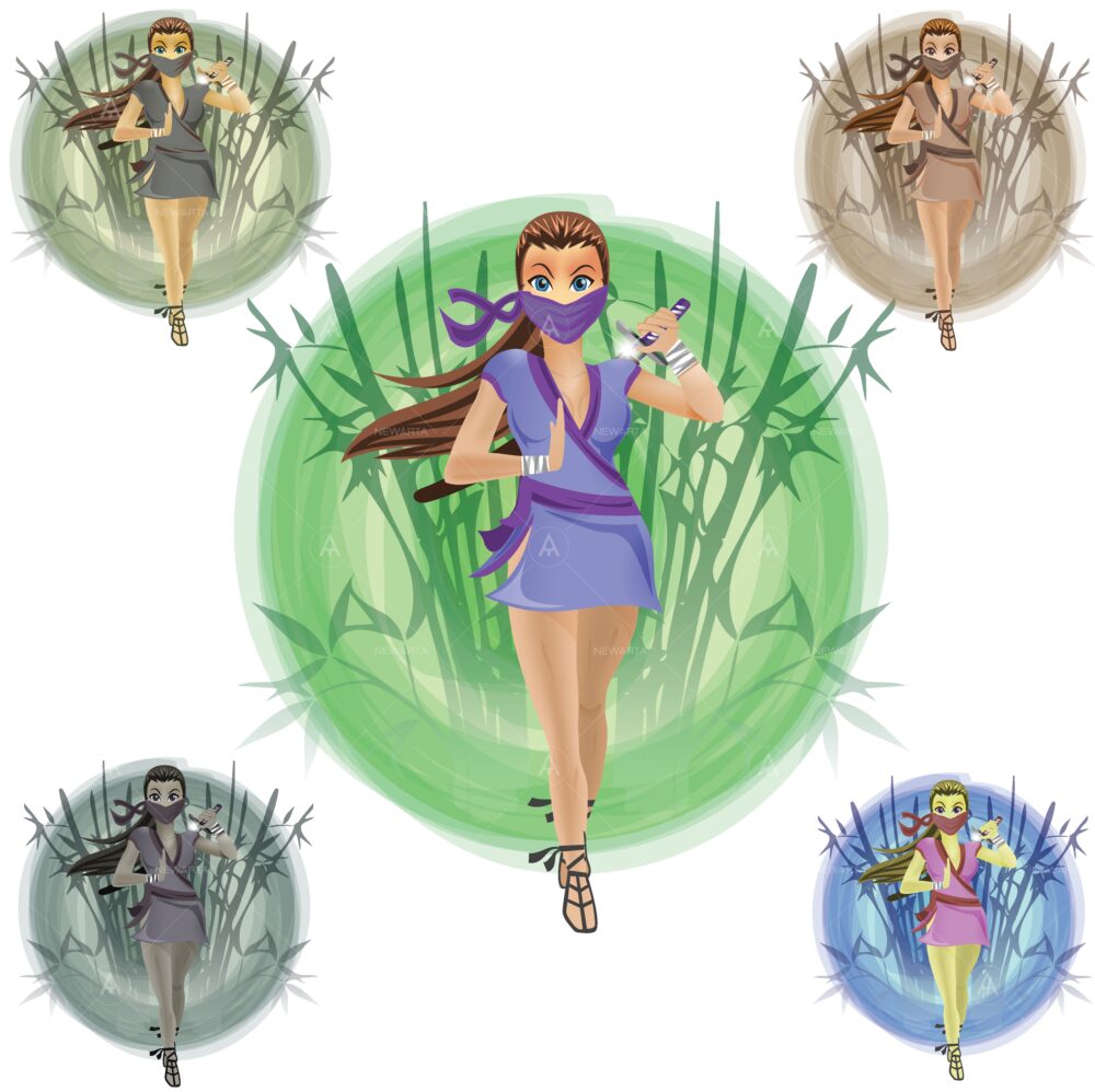 female ninja character 1 - newarta