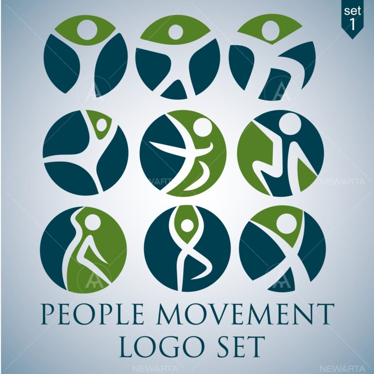 People movement logo set - newarta